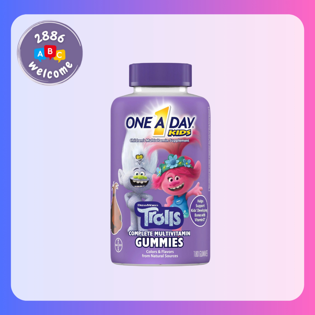 One a Day KIDS Trolls Gummies, Multivitamins for Children, 180 ct ...