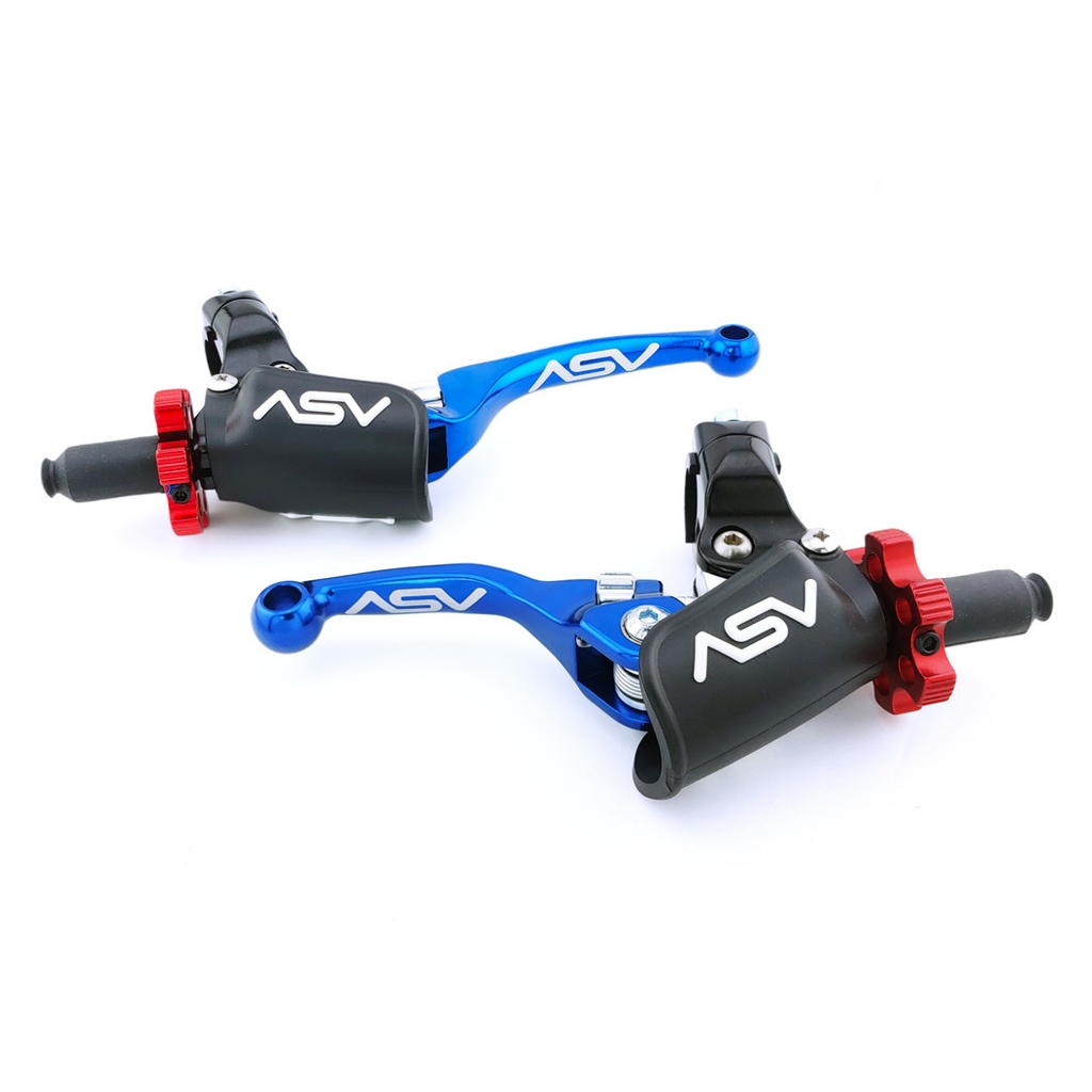 ASV F4 Series Clutch and Brake Lever Pair Pack Blue - KLX110, CRF110 ...