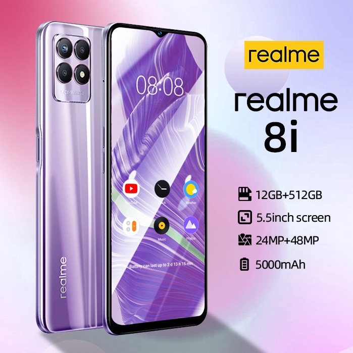 Realme 8i โทรศัพท์มือถือเดิมขายโทรศัพท์มือถือ 12GB + 512GB มาร์ทโฟน 5G ...