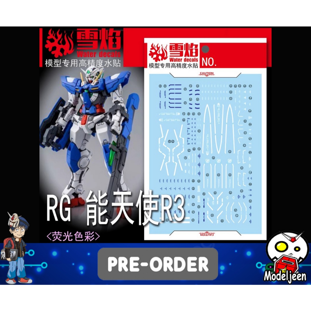 Preorder (X-Y model) Water Decal 262 RG 1/144 Gundam Exia R-III ...