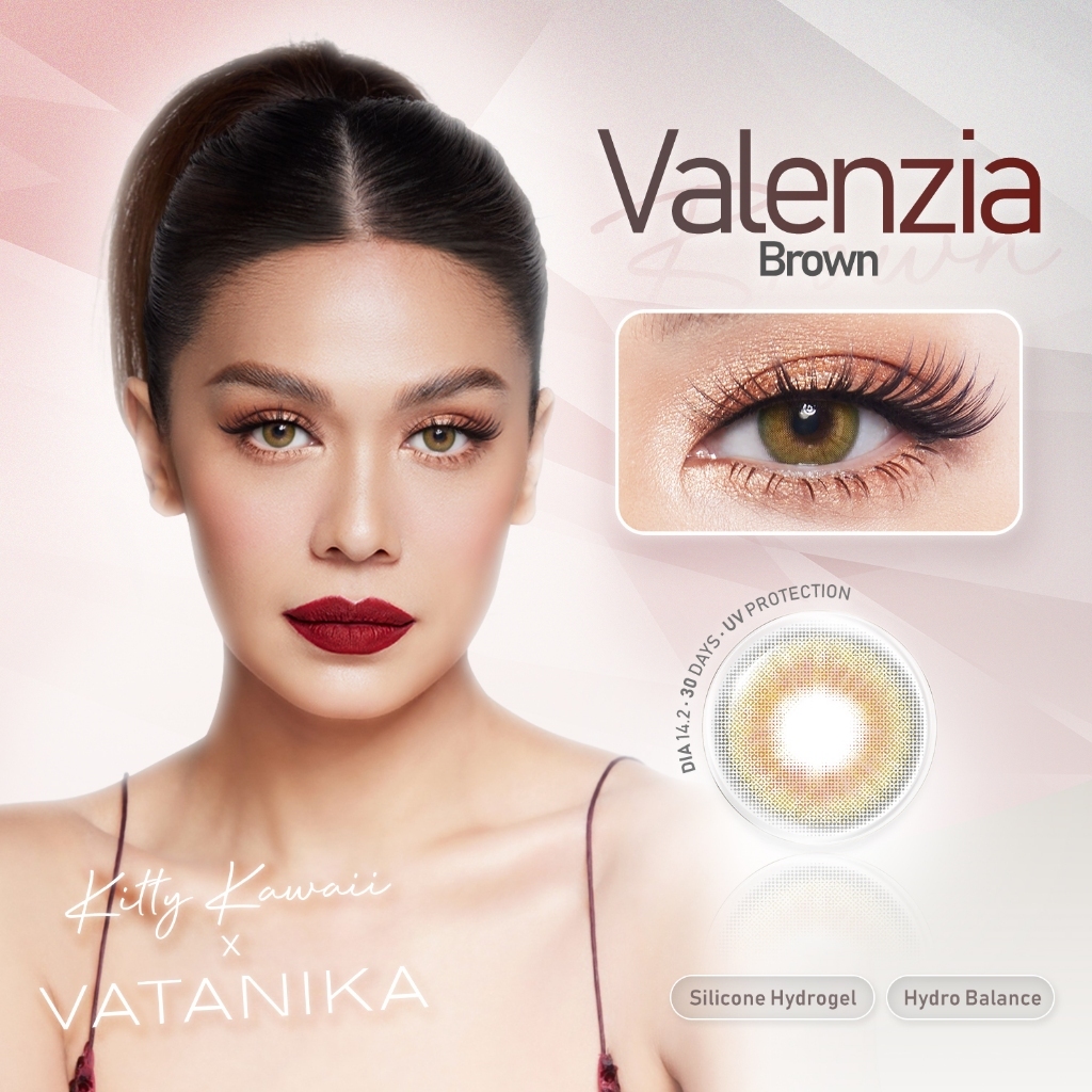 Valenzia Brown Contact Lens Kitty Kawaii x VATANIKA lens คอนแทคเลนส์ ค่าสายตา รายเดือน แพร วทานิ ...