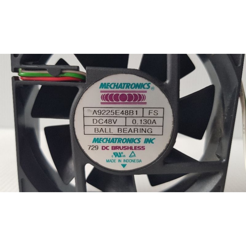 พัดลมระบายความร้อน ระบายอากาศ ตู้คอลโทรล MECHATRONICS A9225E48B1 DC48V ...