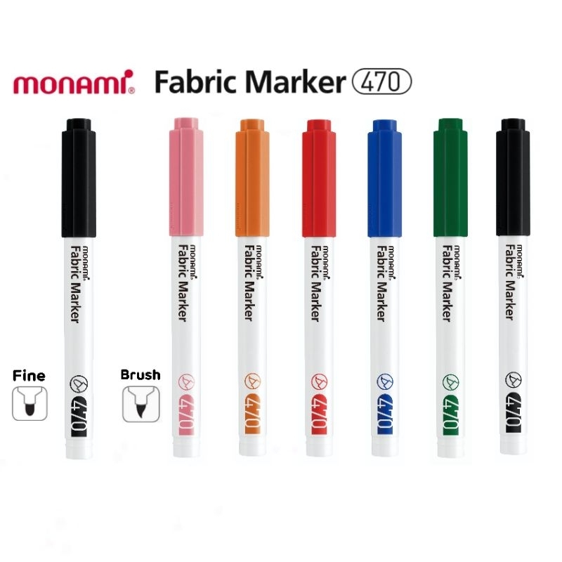 Monami ปากกาเขียนผ้า โมนามิ Fabric Marker รุ่น 470 แบบหัวกลม และหัว ...