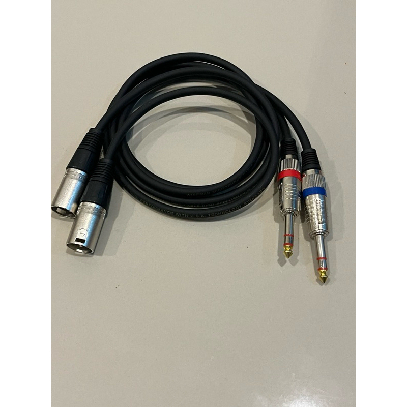 สายtrs-xlrผู้ แบบชุด2เส้น ทำจากสายชีลสเตอริโอขนาดสาย6.มม ของwiremanหัว ...