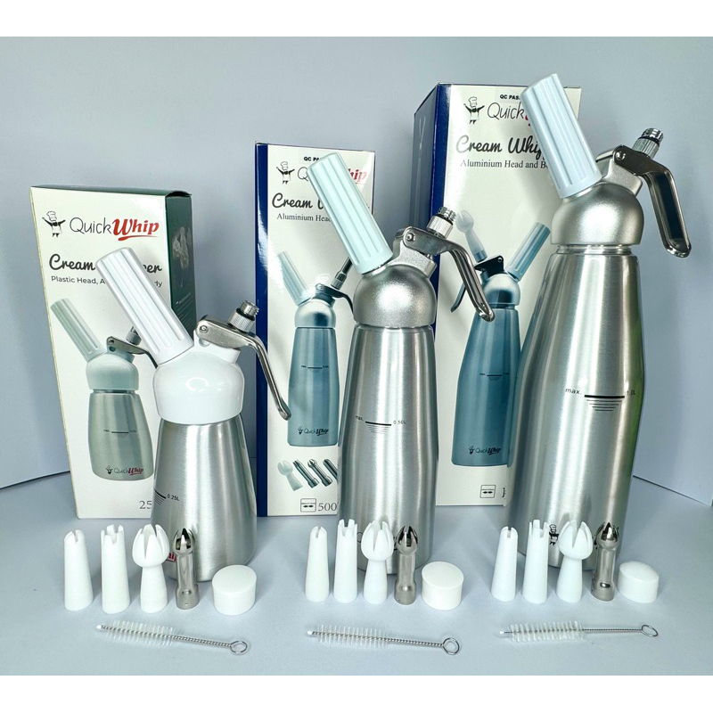 กระบอกวิปครีม Cream whipper 250ml,500ml,1000ml ยี่ห้อ Quick whip ...