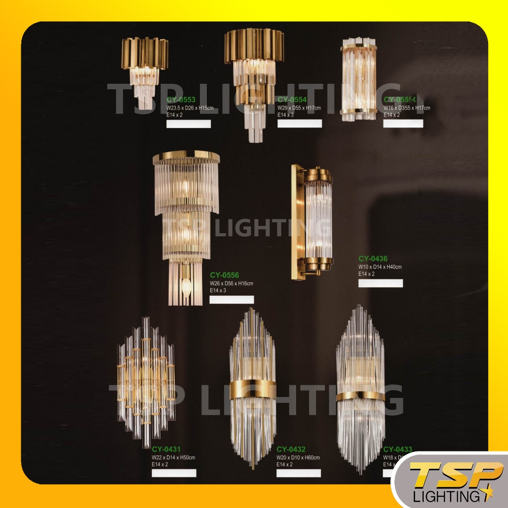 TSP Lighting │ Luxury crystal lamp โคมไฟกิ่งผนังคริสตัล | Shopee Thailand