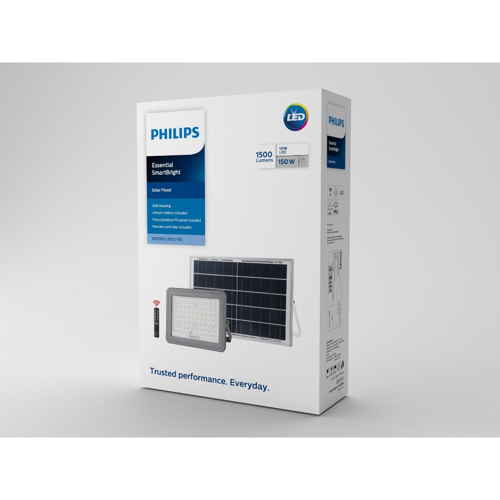 Philips Essential SmartBright Solar Flood Light BVC 080 1500lm | Shopee ...