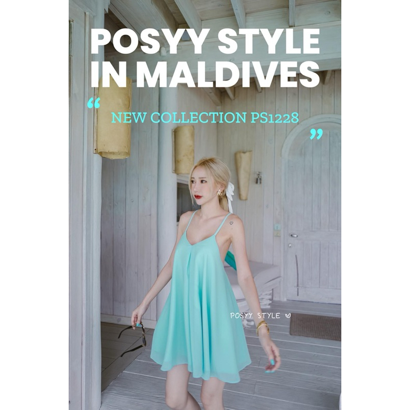 Possy Style /ส่งต่อเดรสป้ายPossy Style สีและแบบตามรูปภาพ/Freesize/มือ2 ...