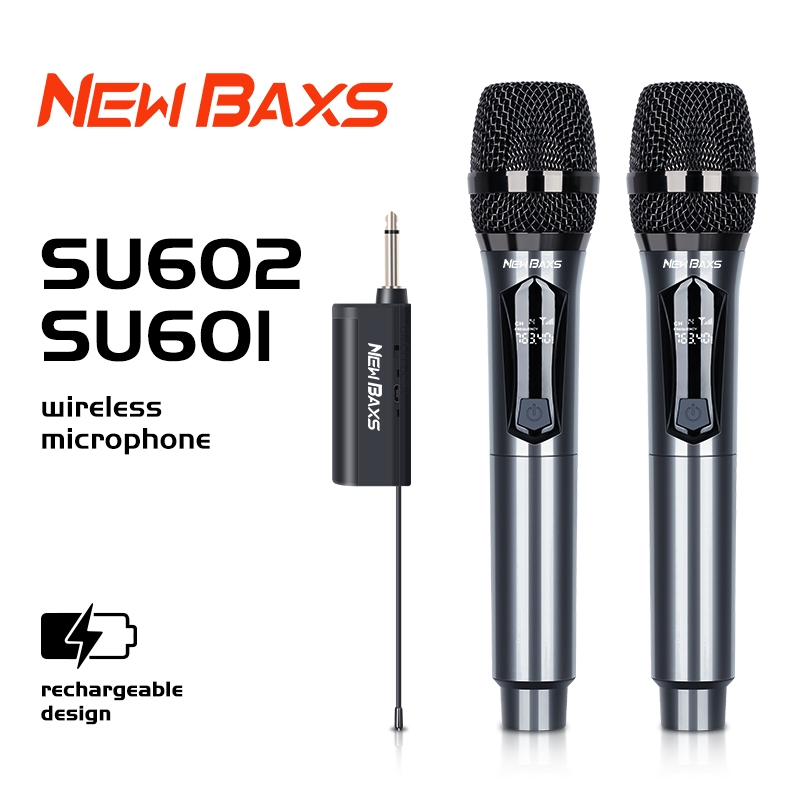 NEW BAXS [รุ่นอัพเกรดการชาร์จ] SU601/SU602 ไมโครโฟนไร้สาย UHF การชาร์จ ...
