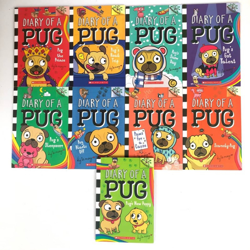 หนังสือชุด Diaries of A Pug ใหม่ ชุด 9 เล่ม นิทาน diary หนังสือเด็กภาษา ...
