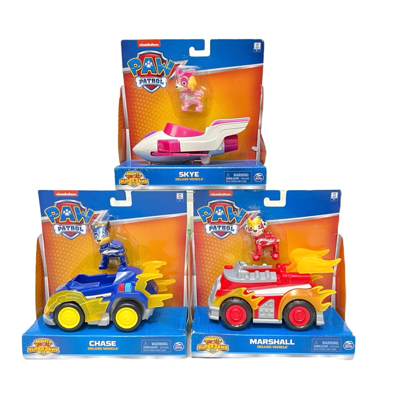 PAW PATROL Mighty Pups Vehicles ฟิกเกอร์ พร้อมรถ | Shopee Thailand