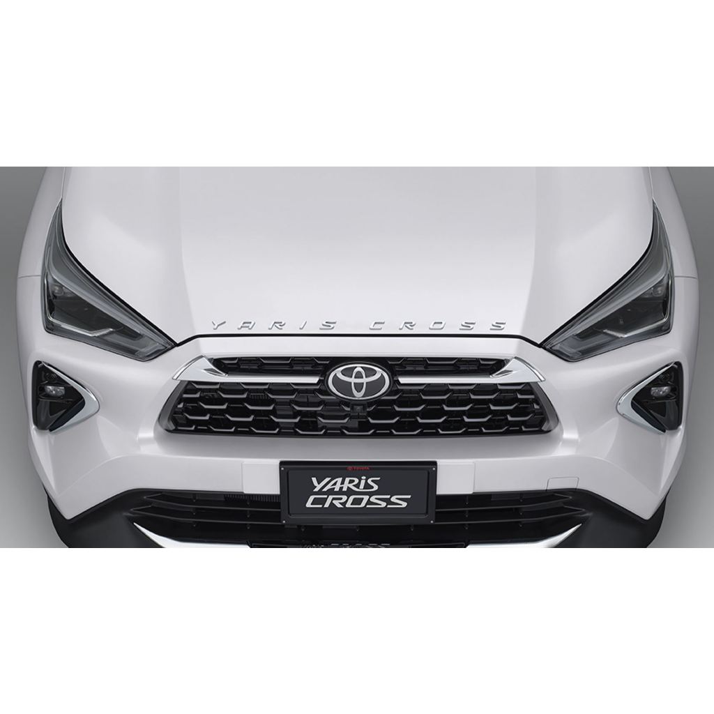 388. (ของแท้) PC187-BY006 โลโก้ YARIS CROSS โครเมียม Hood รุ่น Toyota ...