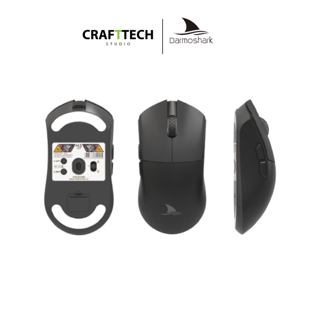 Darmoshark M3 Pro 4K support เมาส์ไร้สาย เชื่อมต่อได้ 3 โหมด(2.4GHz ...