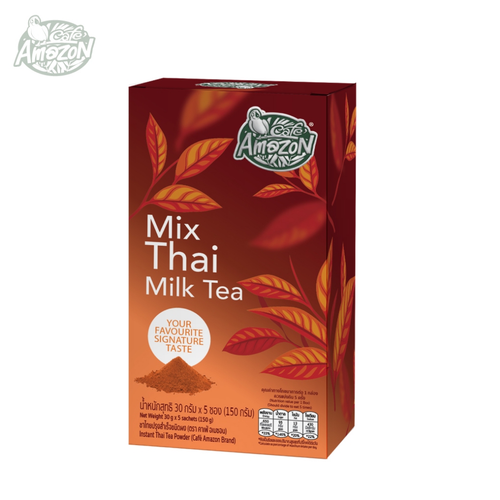 Café Amazon ชาไทย ปรุงสำเร็จชนิดผง ตรา คาเฟ่ อเมซอน 30g.x 5ซอง | Shopee Thailand