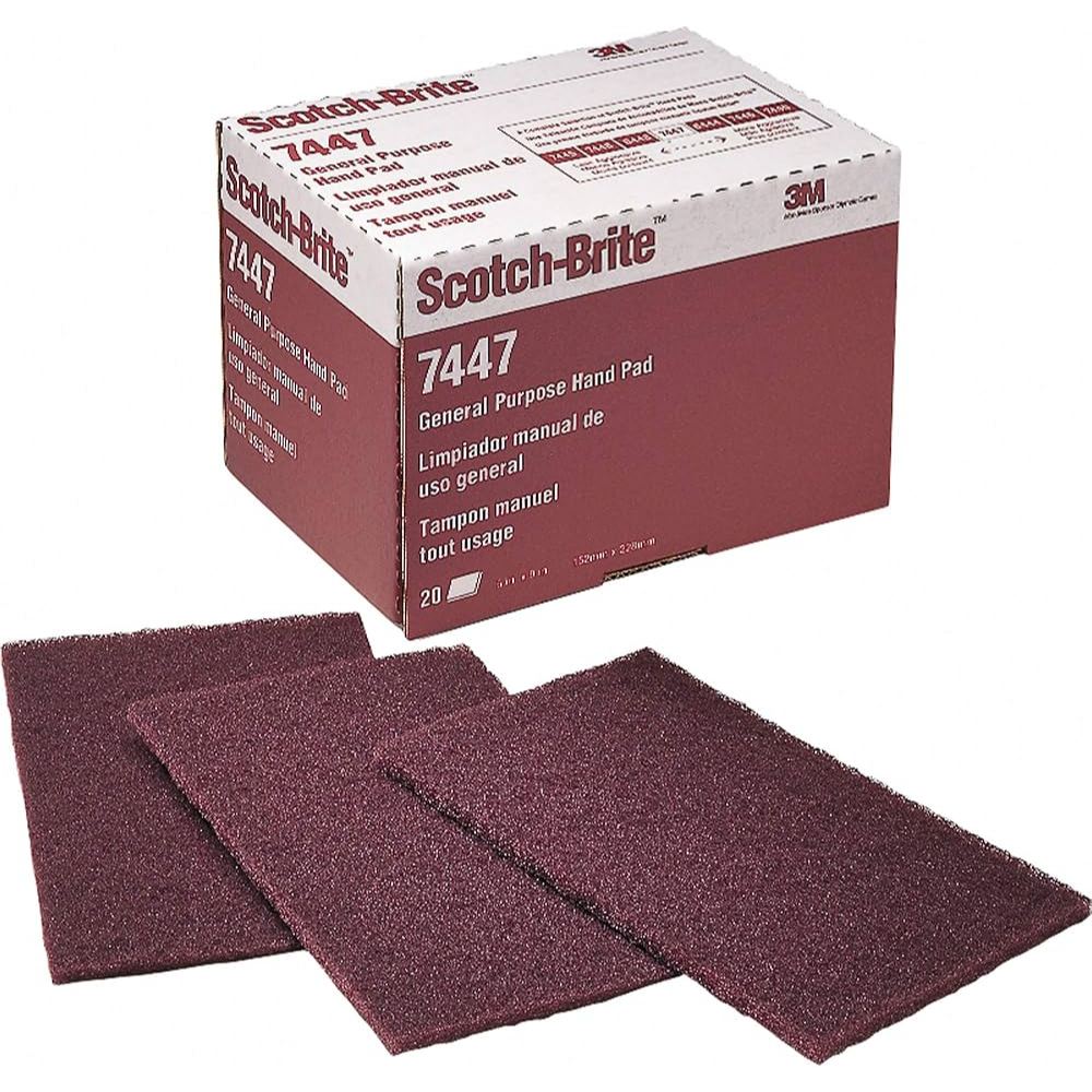 3M 7447 สก๊อตซ์-ไบร์ท 4.5"x6" สีแดง เบอร์ 320-400 Scotch Brite 3M ...