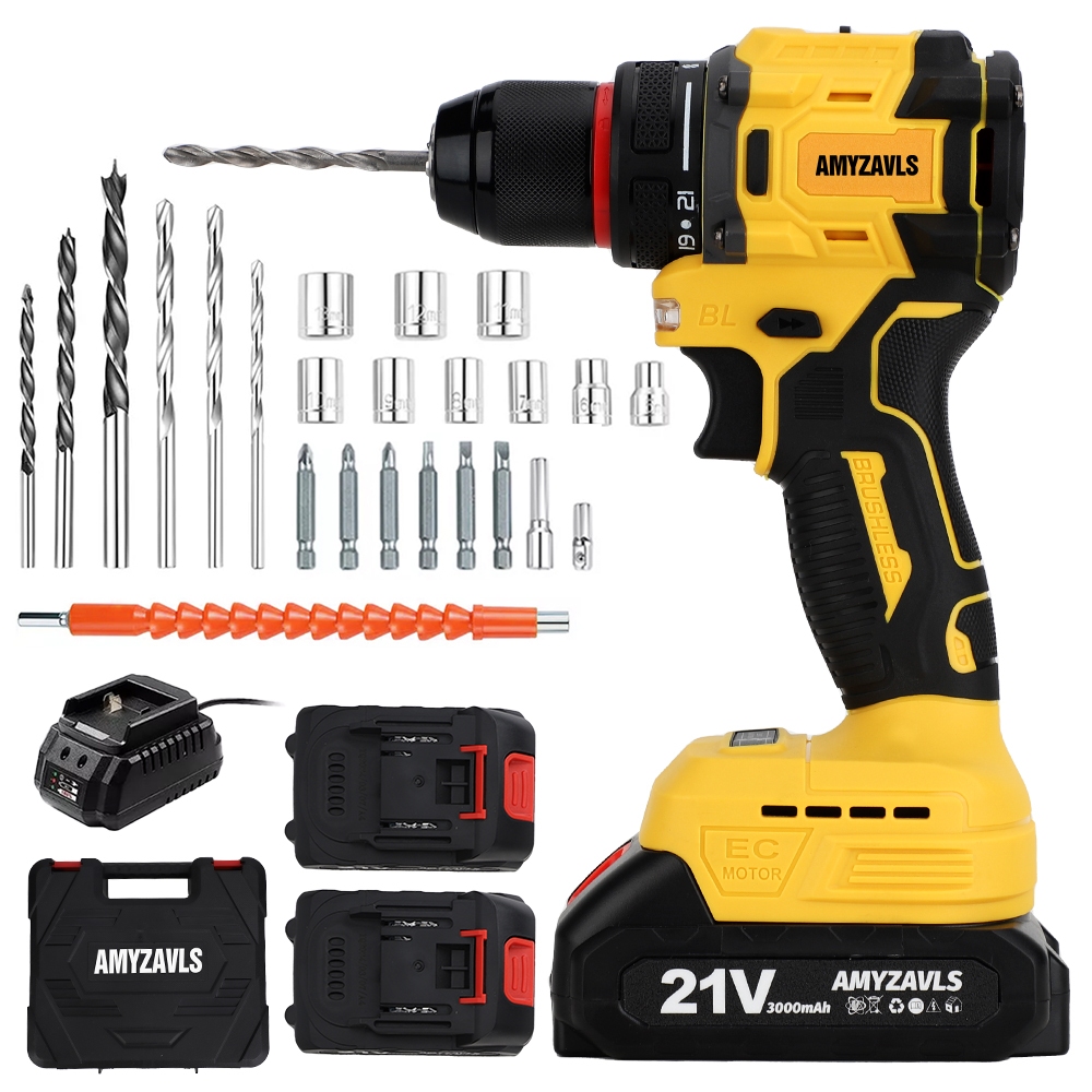 1/2 Inch Cordless Electric Impact Wrench Sockets Kit 20V Battery ...