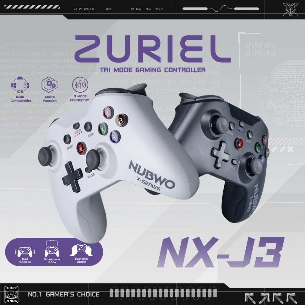 Nubwo Joy Trimode Gaming Controller Zuriel NX-J3 จอยสติ๊ก จอยเล่นเกมไร้ ...