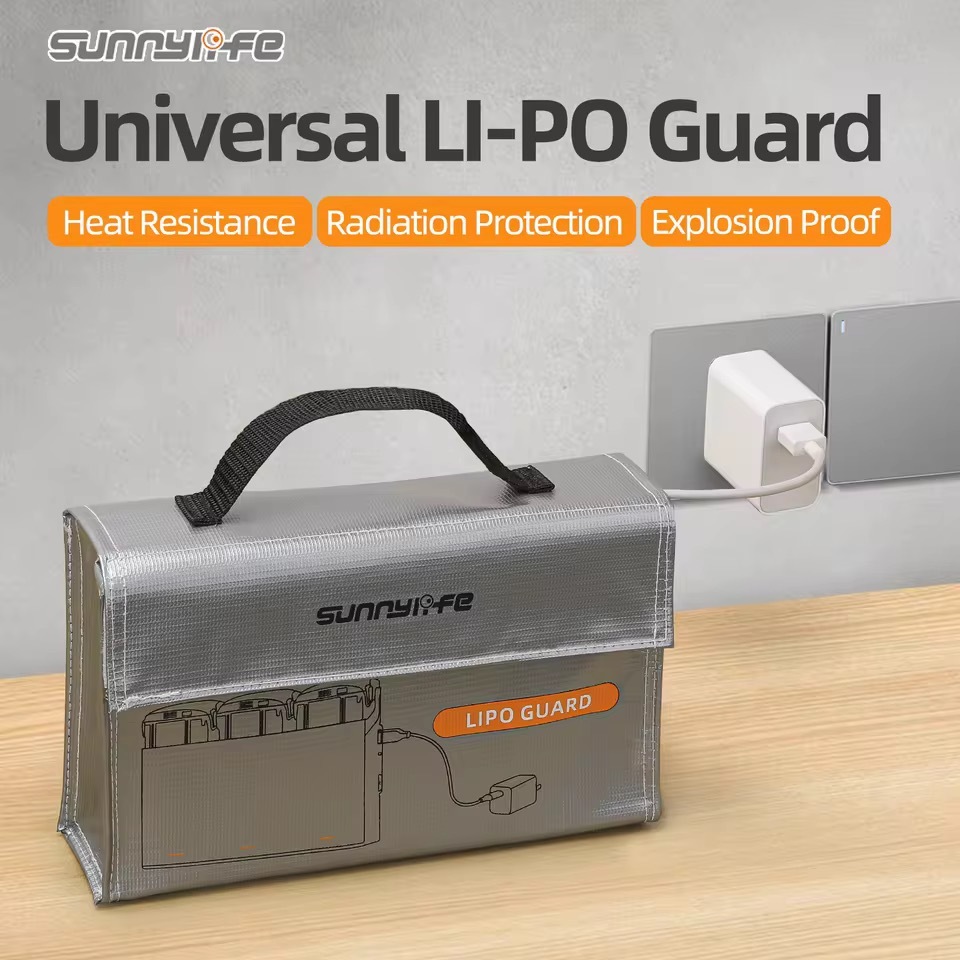 Sunnylife Lipo Safe Bag Battery Fire-proof Bag Large Capacity Charging ...