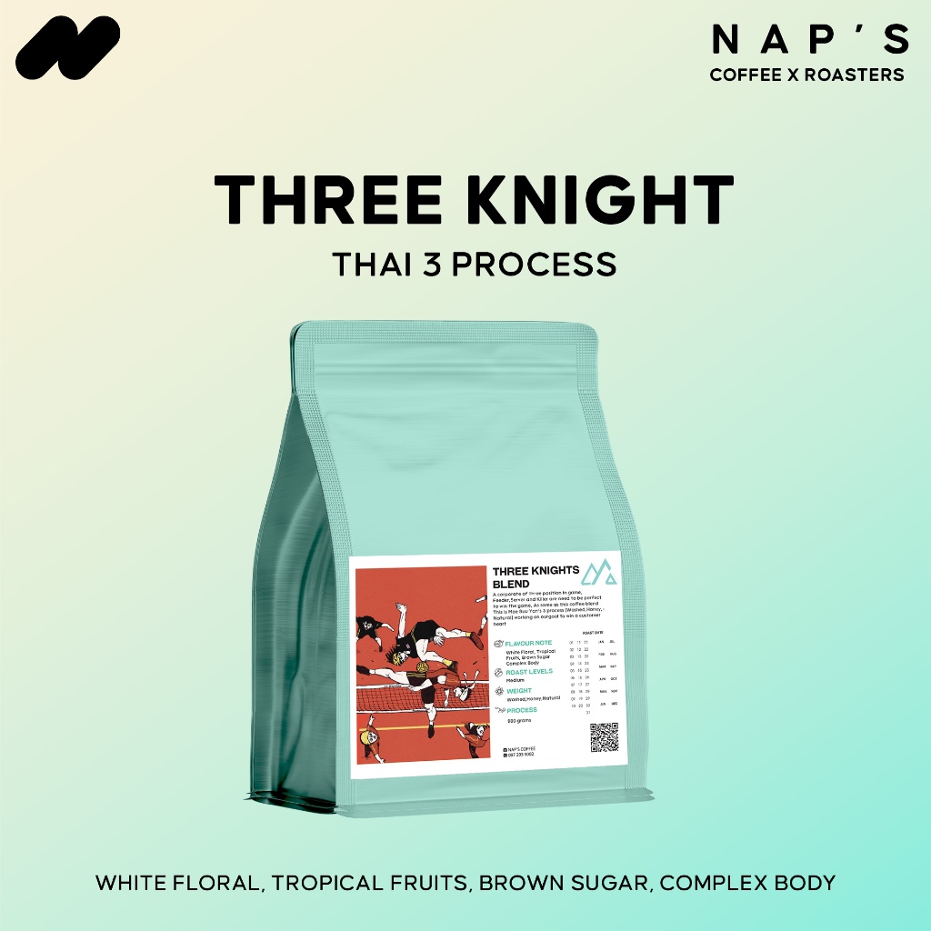 Naps Coffee Roasters เมล็ดกาแฟปางขอนคั่วกลางโทนฟรุตตี้ Three Knight ...