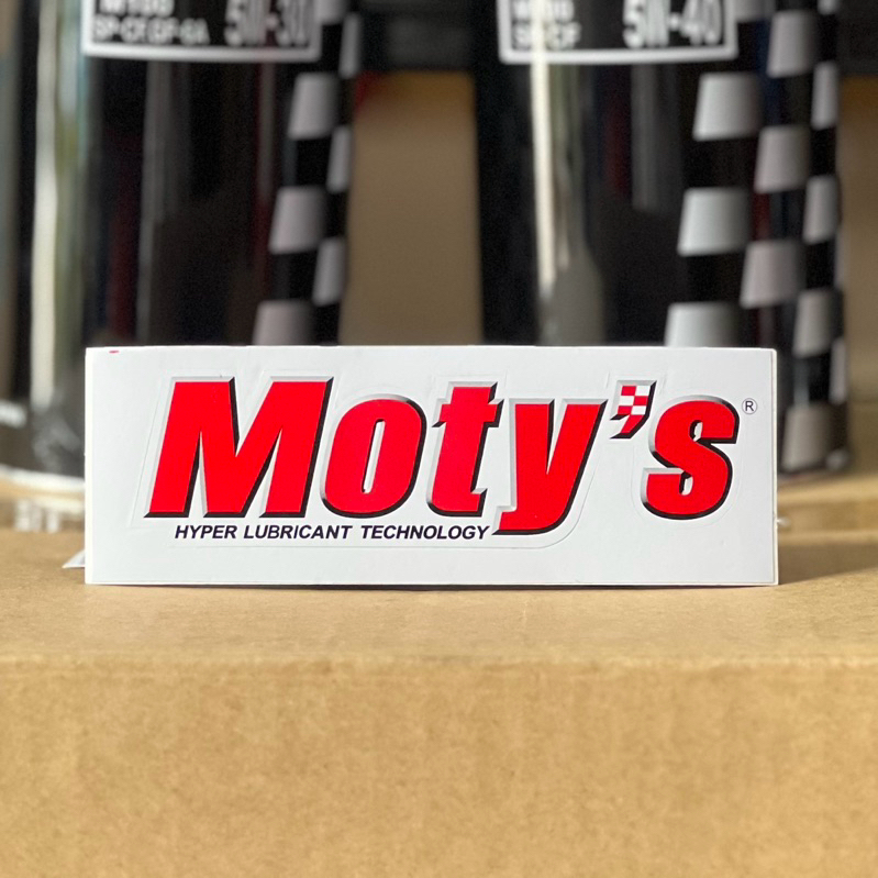 [สติ๊กเกอร์แท้] Moty’s Logo Japan สีแดง | Shopee Thailand