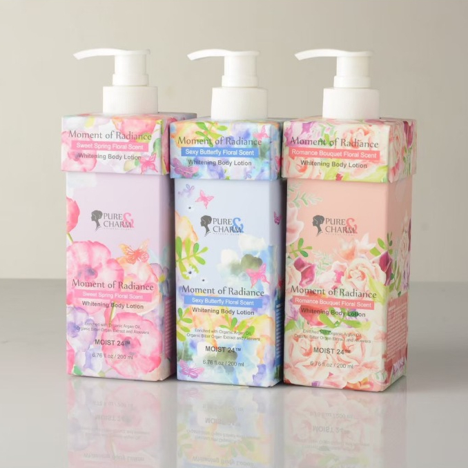 ครีมบำรุงผิวน้ำหอม PURE & CHARM Moment of Radience Whitening Body ...