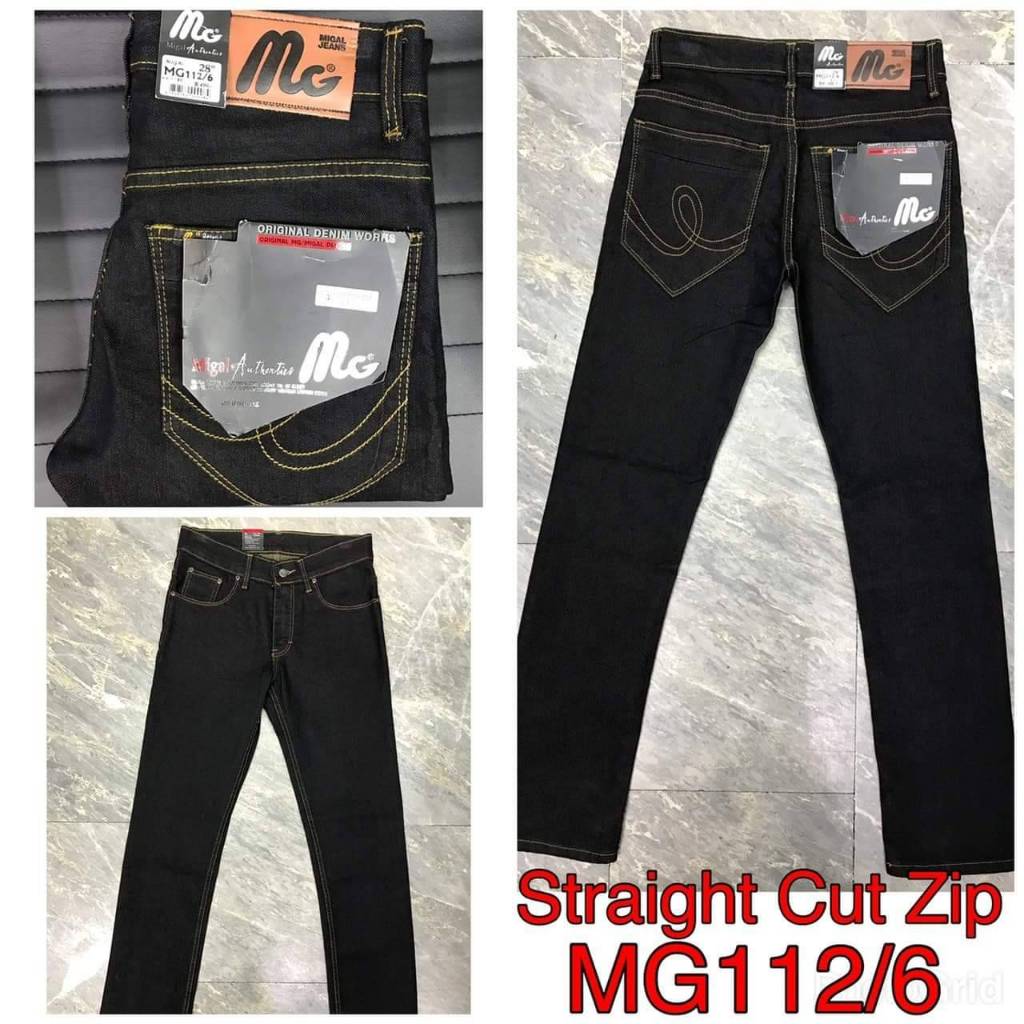 กางเกงยีนส์ขายาว ผู้ชาย MG112 เป้าแบบซิป ผ้ายืด | Shopee Thailand