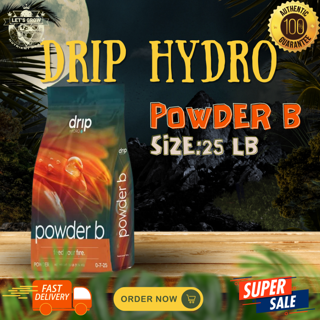 Drip Hydro Powder B ขนาด 25lb ของแท้ แหล่งฟอสฟอรัส โพแทสเซียม ...