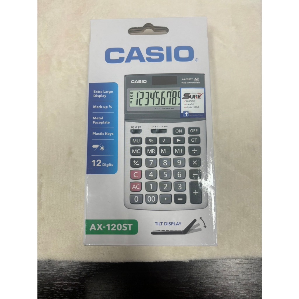 เครื่องคิดเลข Casio AX-120ST 12 หลัก | Shopee Thailand