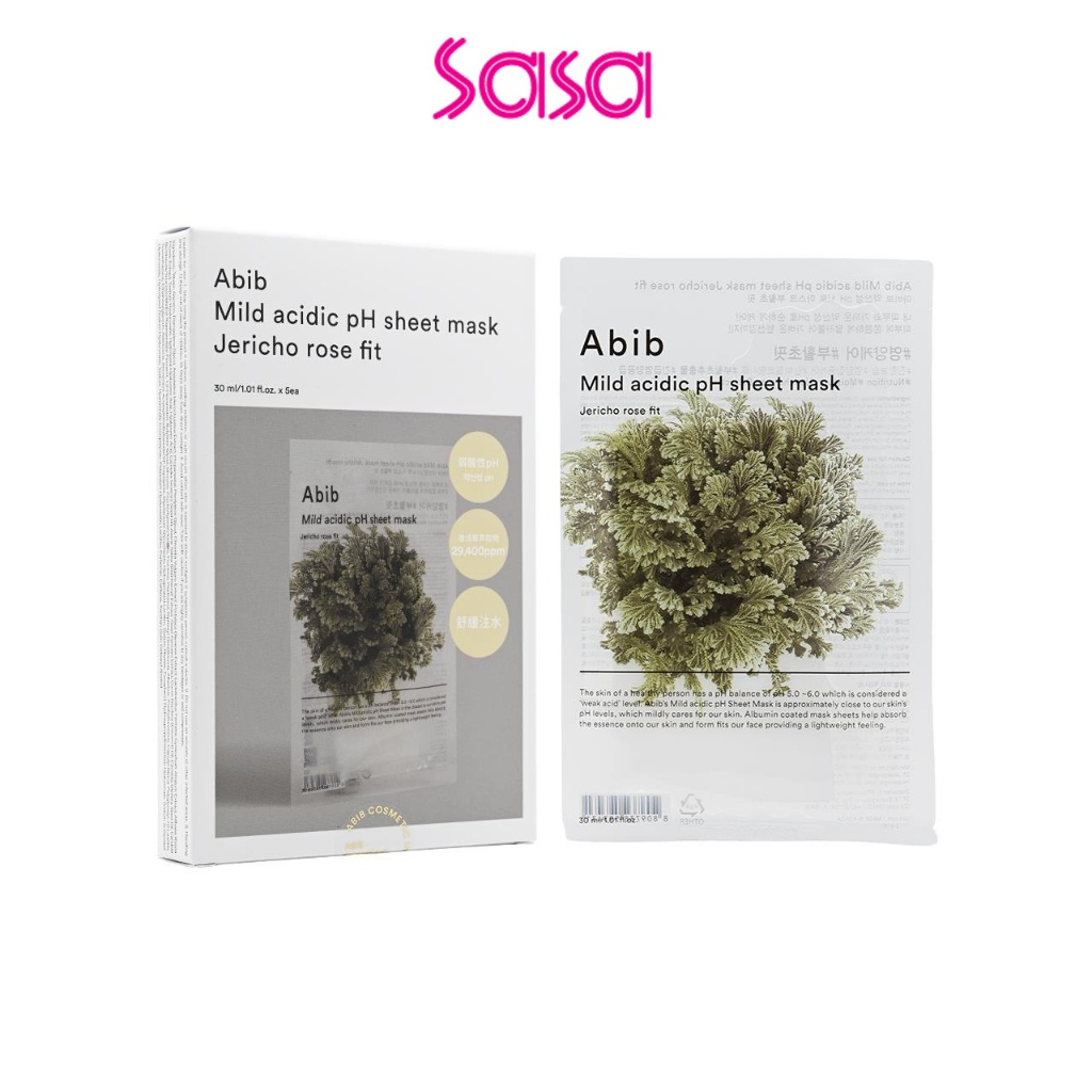 Abib Mild Acidic pH Sheet Mask Jericho Rose Fit (30ml x 5pcs) | Shopee ...