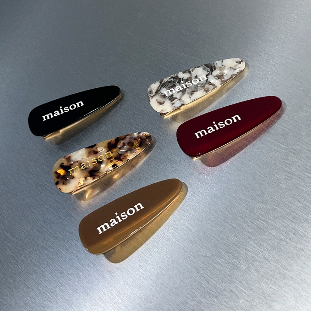 maison KEEPS | Original maison Logo Hair Clip | กิ๊บติดผมราคาต่อชิ้น | Shopee Thailand