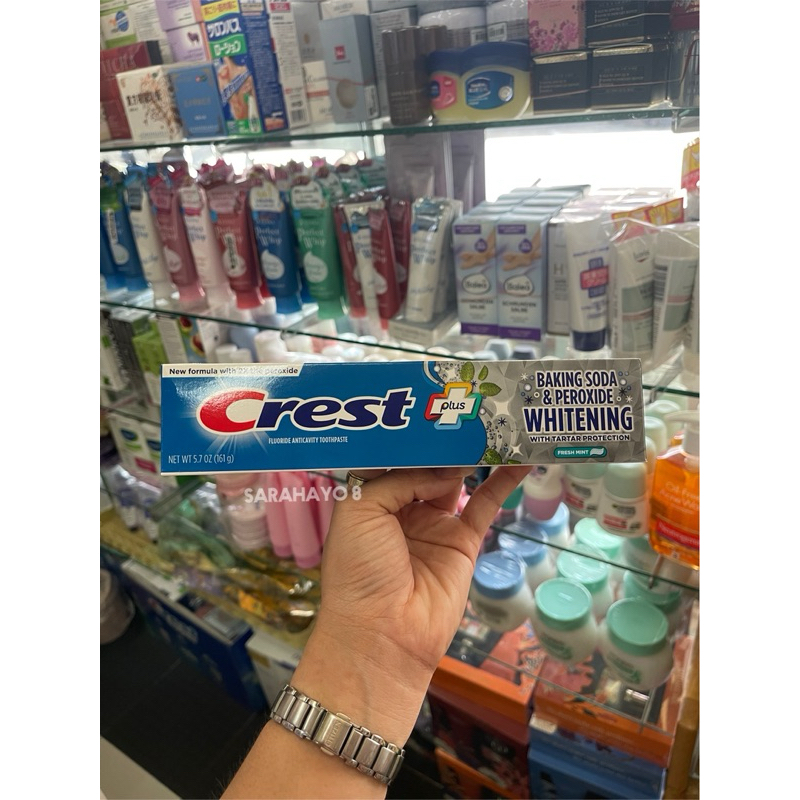 Crest Baking Soda & Peroxide Toothpaste, Fresh Mint, 161 g. | Shopee Thailand