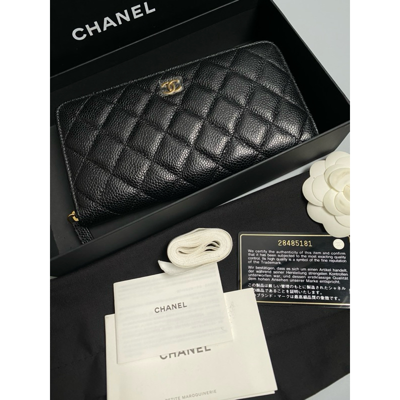 กระเป๋าเงิน Chanel Zipped Long Wallet ของแท้ | Shopee Thailand