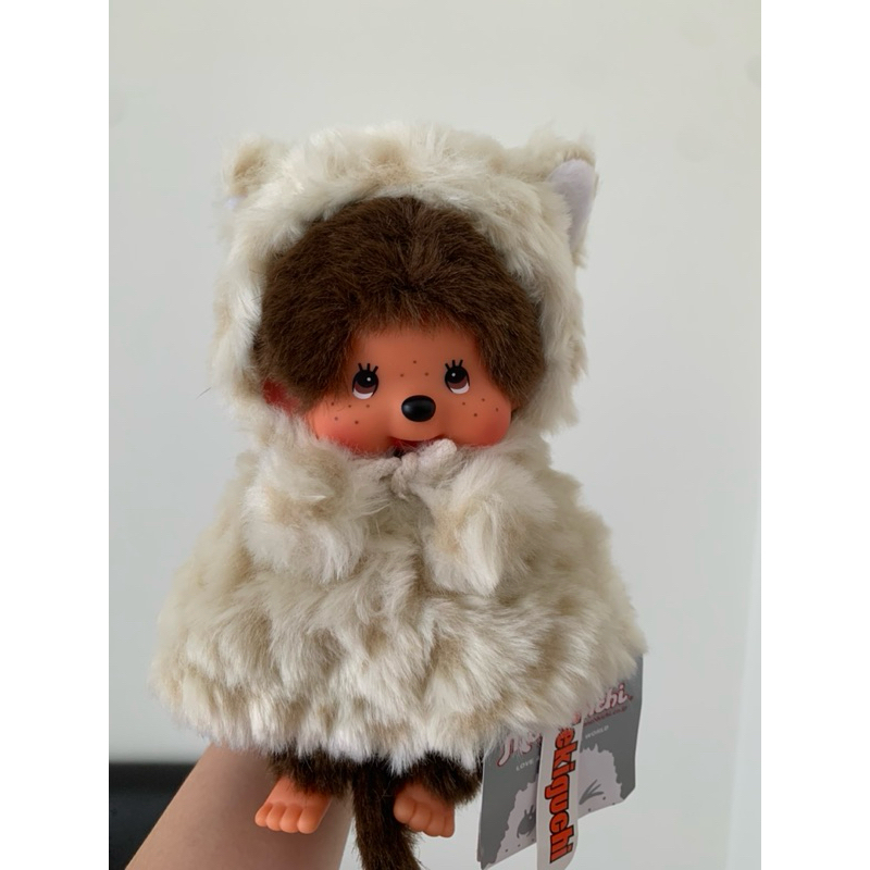 Monchhichi Cat Ear Hood Cape สีเบจ | Shopee Thailand
