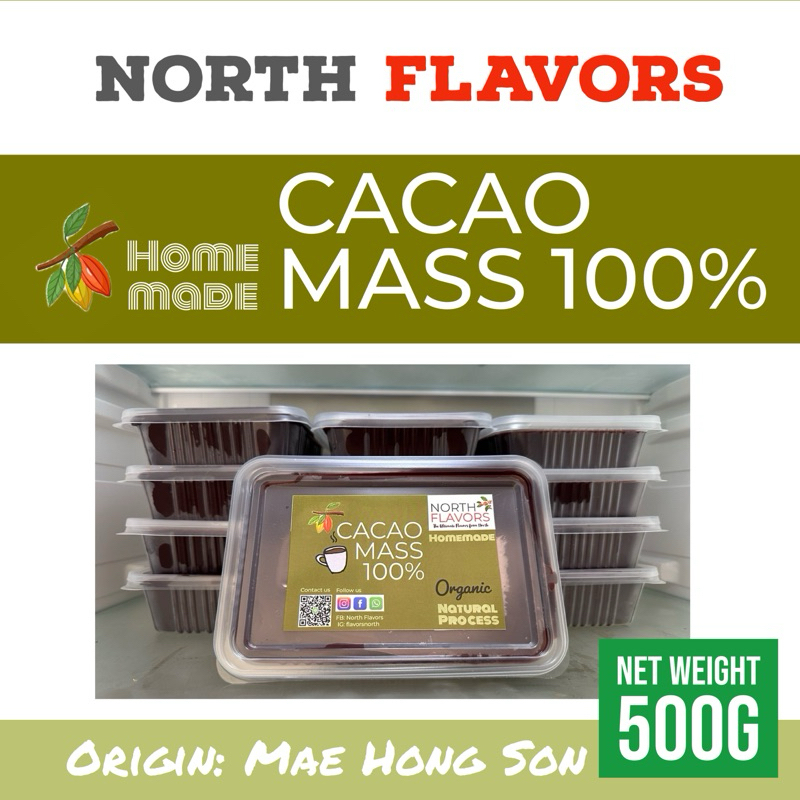 North Flavors Natural Homemade Cacao Mass 100%, โกโก้แมสโฮมเมด, คาเคาโฮมเมด, 500g | Shopee Thailand