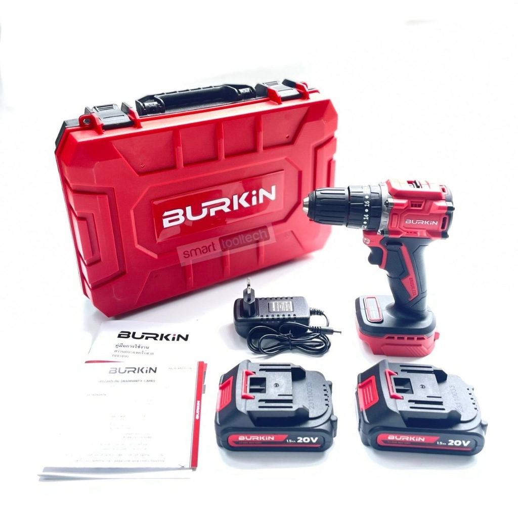 🔥ส่งด่วน ประกันศูนย์🔥 สว่านกระแทกไร้สาย BURKiN รุ่น BBD400 20V BLมอเตอร์ สว่านกระแทก สว่านไฟฟ้า ...