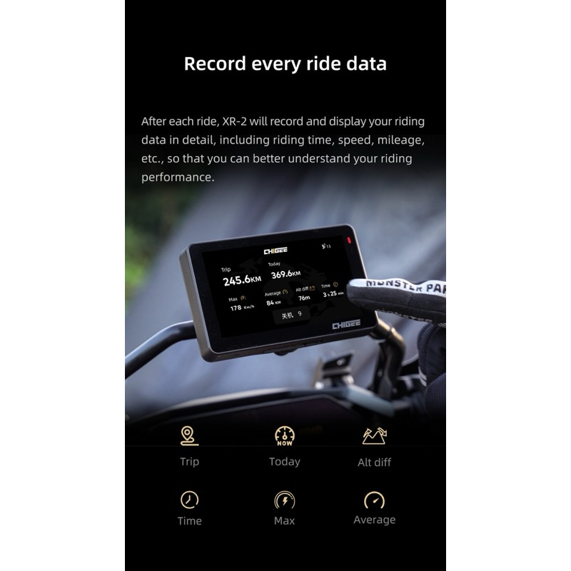 Chigee XR-2 smart device of motorcycle กล้องติดมอไซค์ | Shopee Thailand