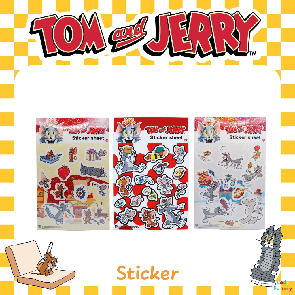 SHEET STICKER (Tom and Jerry) | Shopee Thailand