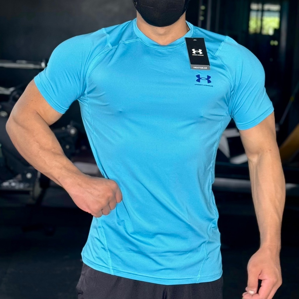 เสื้อเทรนนิ่งทรงพอดีตัว ผ้าดีมาก สีสวย Men's UA HeatGear® Armour Fitted ...