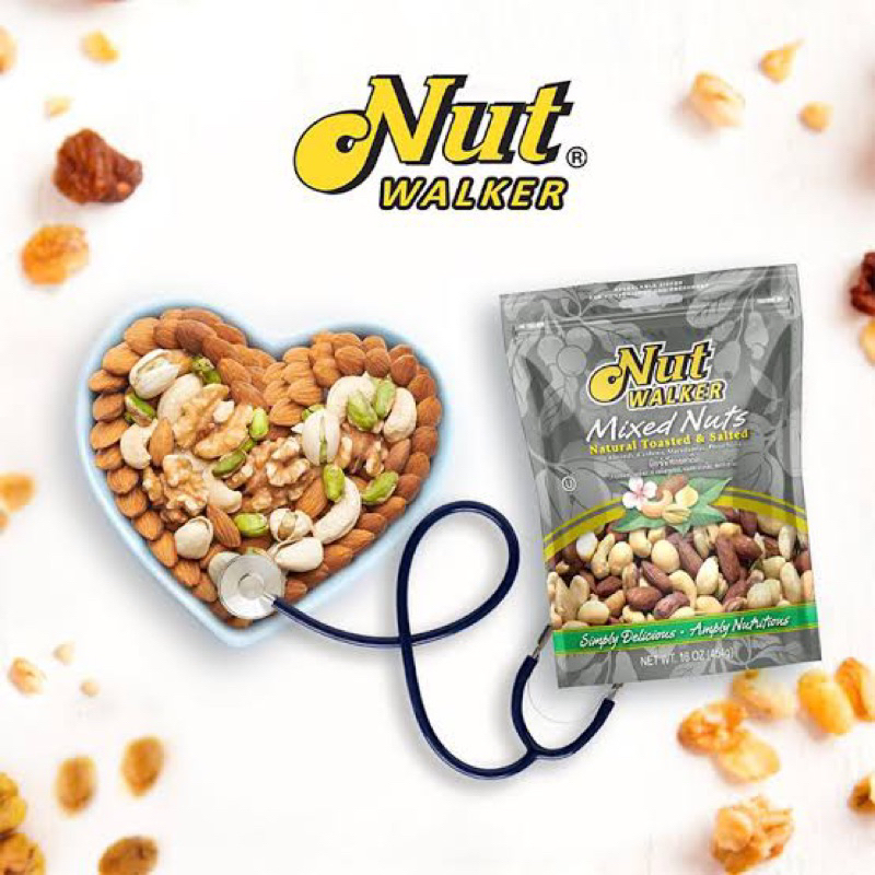 มี2แบบ Nut walker mixed nuts natural toasted & salt / un salt 454g ...