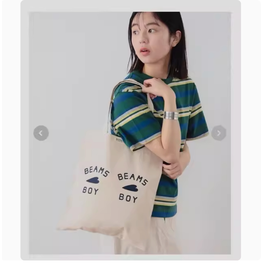 BEAM boy ด้านหน้าและด้านหลังพิมพ์ตัวอักษรสบายและอเนกประสงค์กระเป๋าสะพายไหล่ความจุขนาดใหญ่ ...