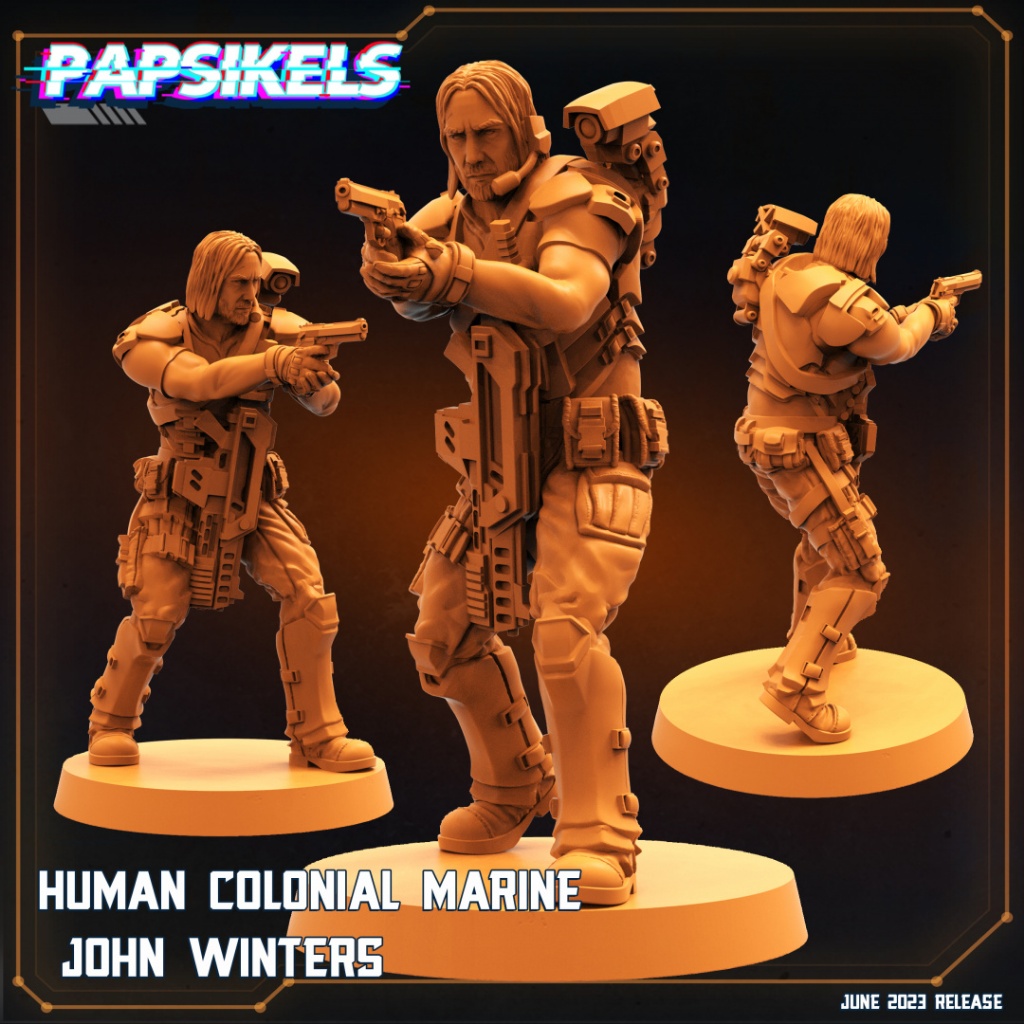 Human Colonial Marine John Winters - Vs Humans - Humanoid Human / 32mm ...