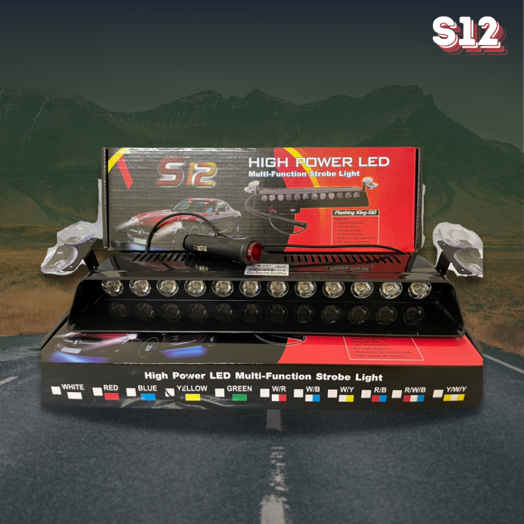 ไฟไซเรนติดกระจก ไฟฉุกเฉิน ไฟขอทาง ไฟไซเรน S12 LED รหัส S12 | Shopee Thailand