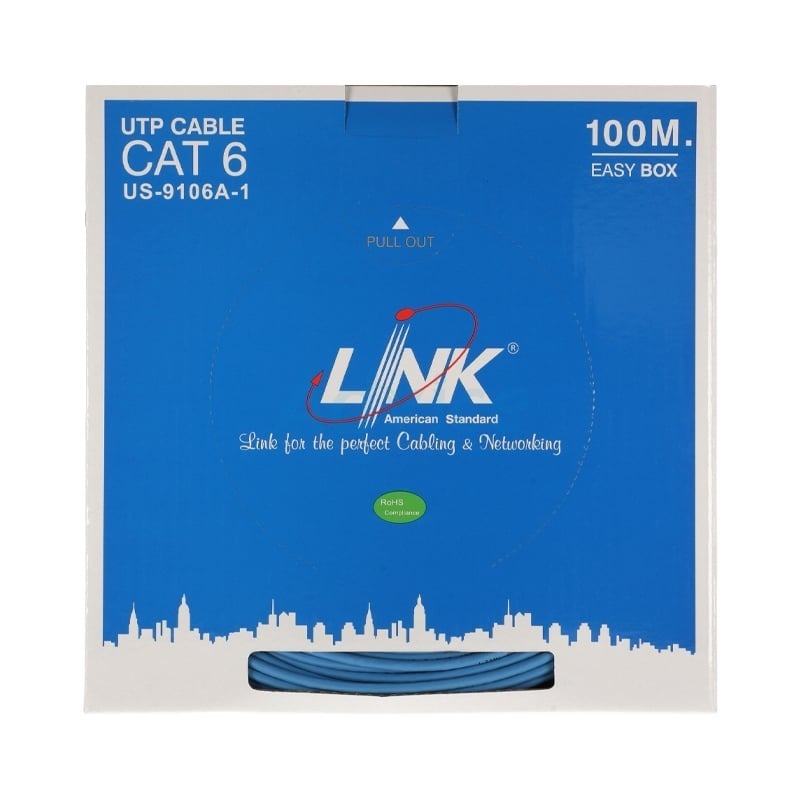 CAT6 UTP Cable (100m/Box) LINK (US-9106A-1) | Shopee Thailand
