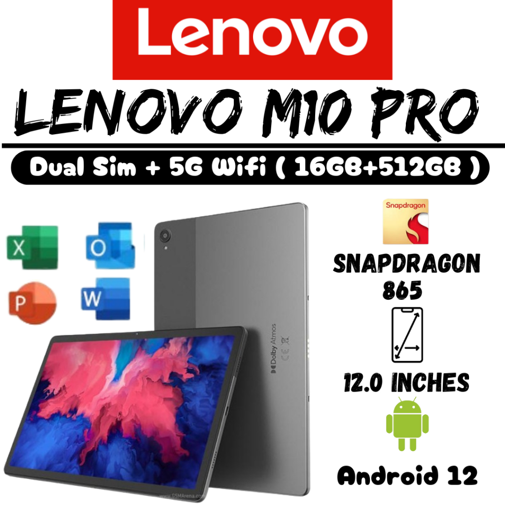 LENOVO M10 PRO แท็บเล็ต Android 12.0 WIFI 4G/5G + ซิมการ์ดคู่ [512ROM ...