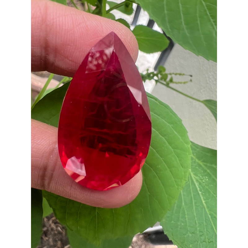 ทับทิม Thailand เทียม 70 กะรัต(CARATS) พลอย ขนาด 17x38 มิล ( MM) 1 Pcs ...