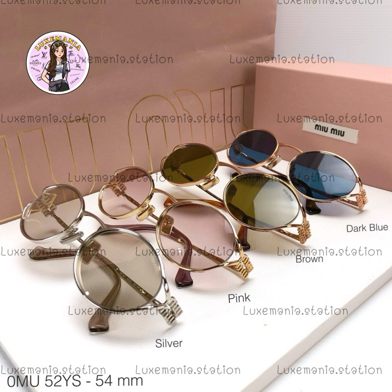👜: New!! Miu Miu Sunglasses OMU 52YS 54 mm‼️ก่อนกดสั่งรบกวนทักมาเช็คสต๊อคก่อนนะคะ‼️ | Shopee ...