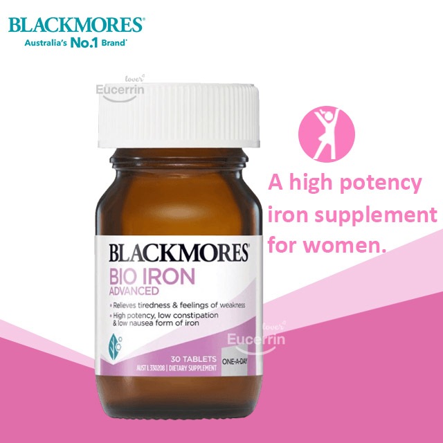 Blackmores Bio Iron Advanced Energy Support Vitamin 30 Tablets ลดอาการ ...