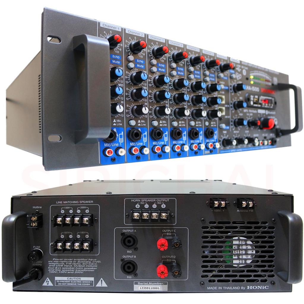 เครื่องขยายเสียง HONIC รุ่น LHA1500 มีลายน์ 1500วัตต์ 200V | Shopee Thailand