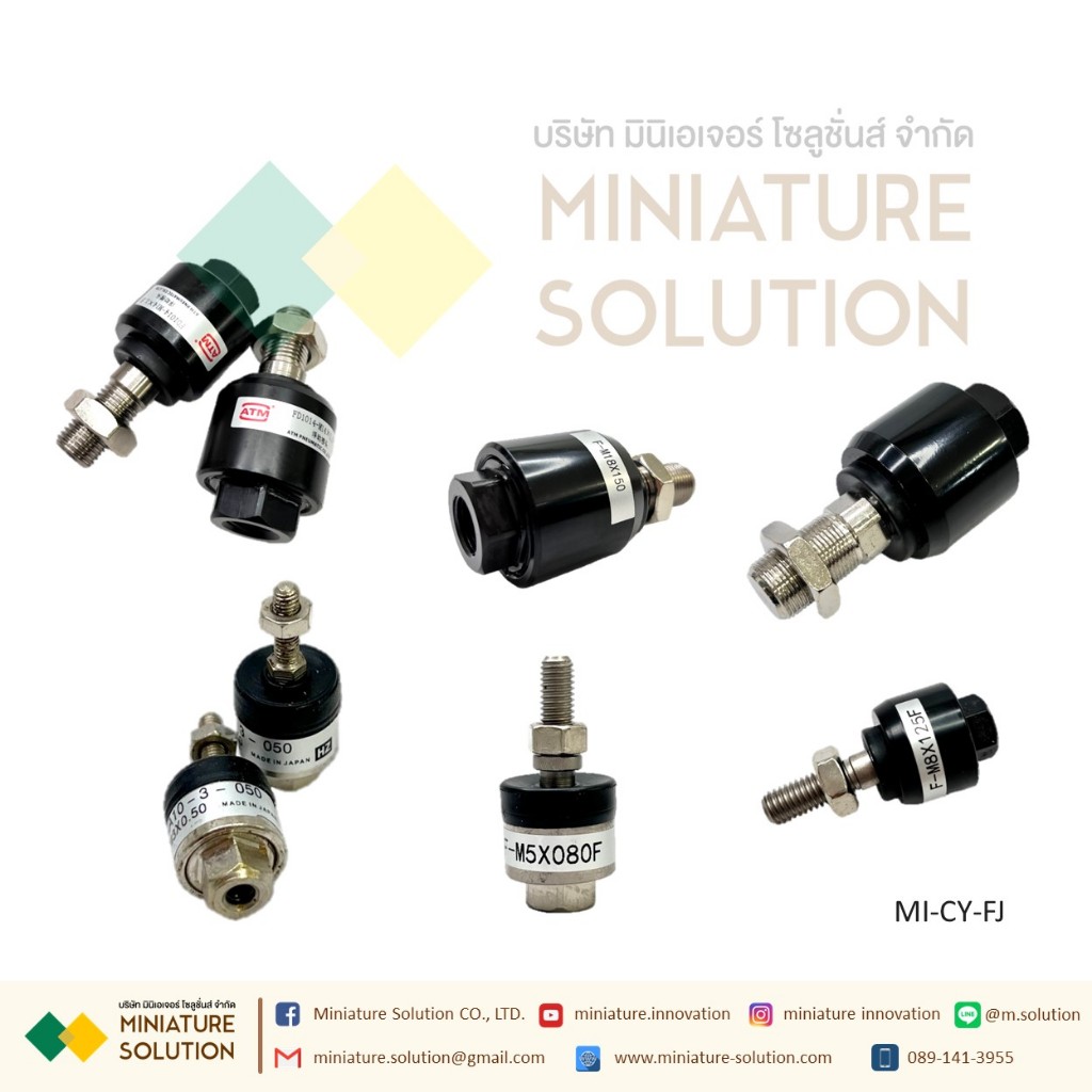 FJ10 JA FD Series- ข้อต่อปลายแกน โฟลดิ้งจ๊อย ข้อต่อกระบอกลม M3 M4 M5 M6 ...