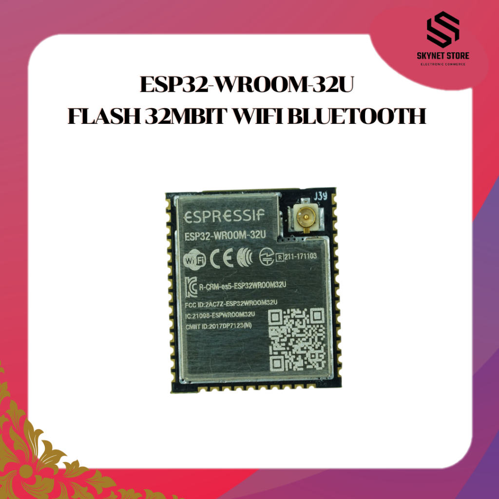 ESP32-WROOM-32U Flash 32Mbit WiFi Bluetooth module External Antenna ...